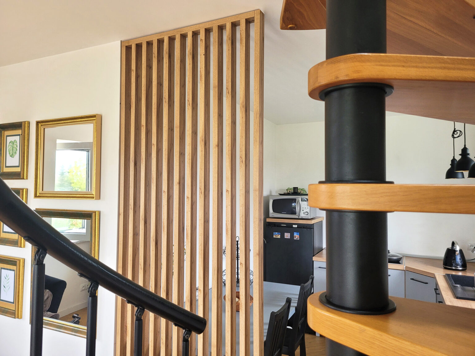 Lamele ścienne ścianka działowa zabudowa czarny - E-lamele